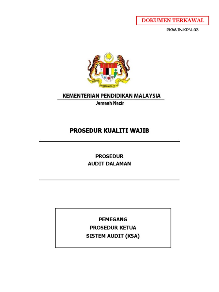7 Dk Pkw 03 Prosedur Audit Dalaman Final Pdf