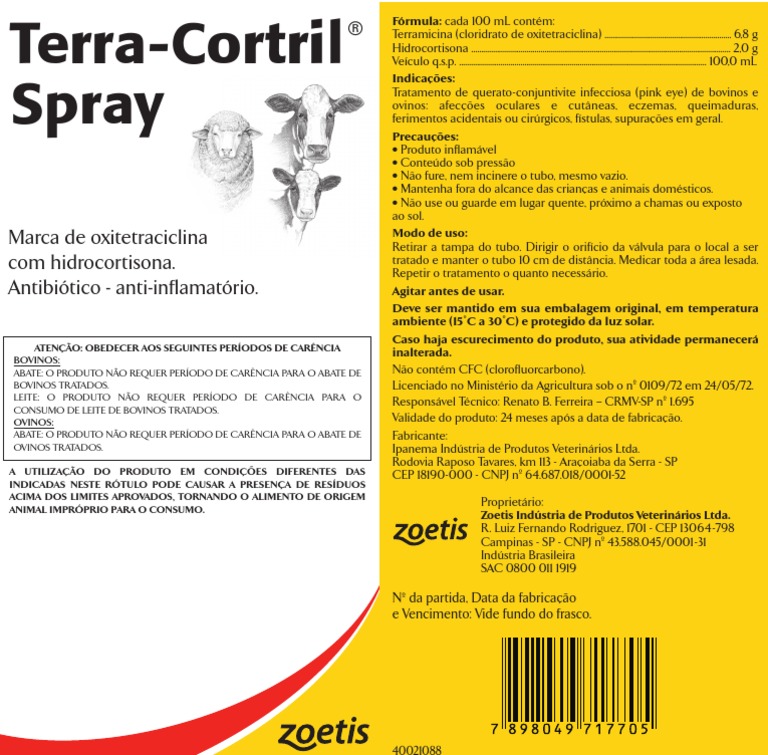 Bov Alt 40021088 Terra Cortril Spray | PDF | Medicina Clínica