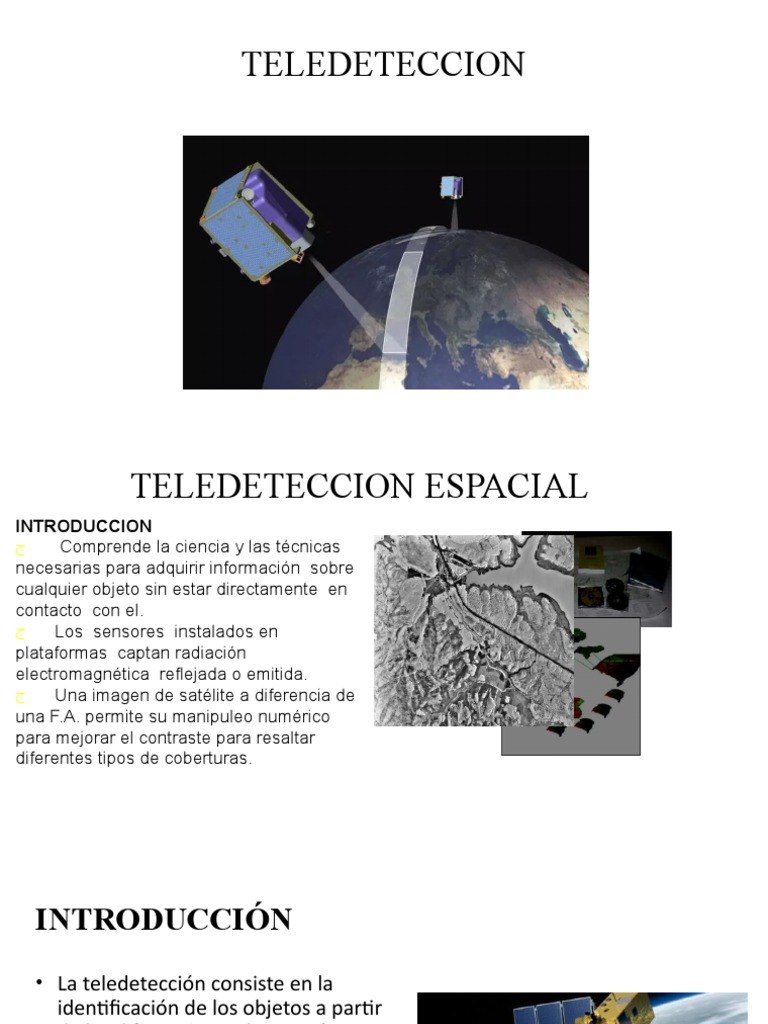 TELEDETECCION | PDF | Sensores remotos | Radiación electromagnética