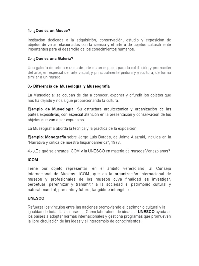 Tarea 5 Museos | PDF | Museo | Museología