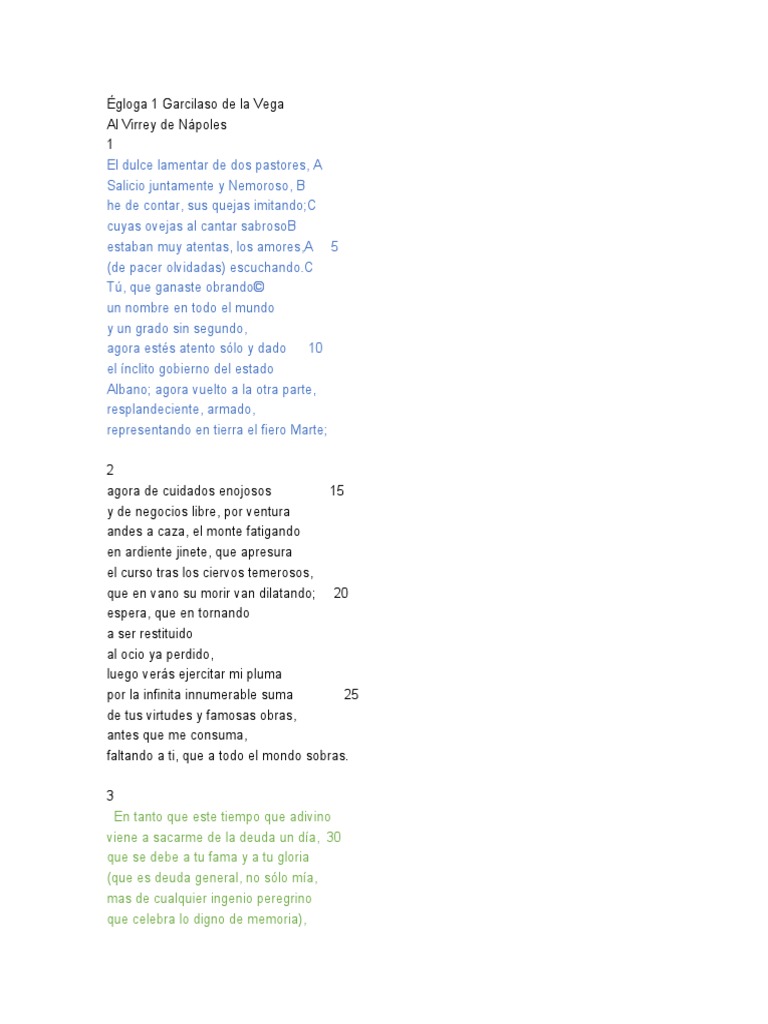 Égloga 1 Garcilaso de La Vega | PDF