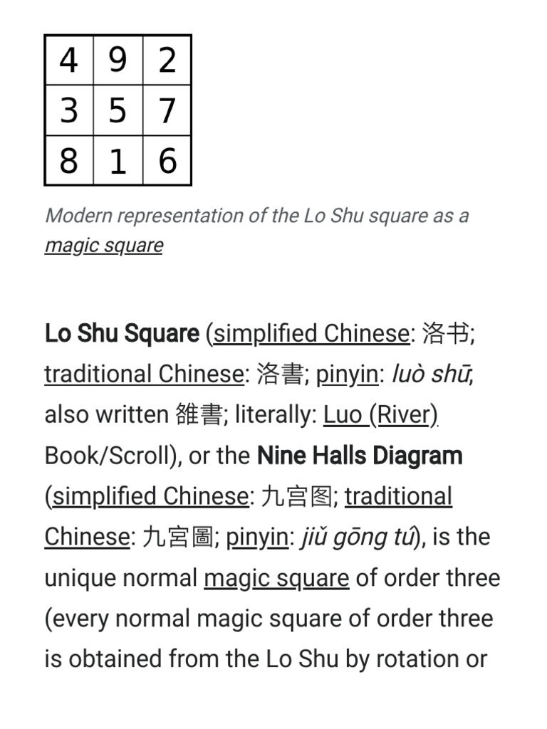 Lo Shu Square | PDF | China | World Politics