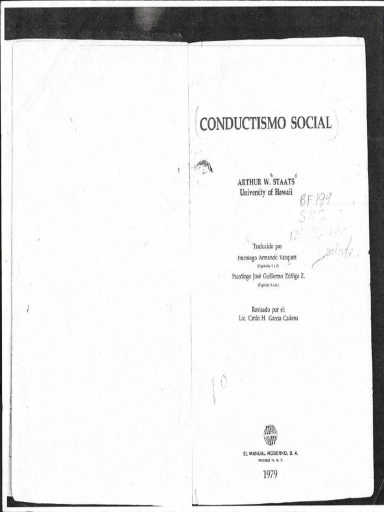 112) Conductismo Social (Arthur W. Staats) | PDF