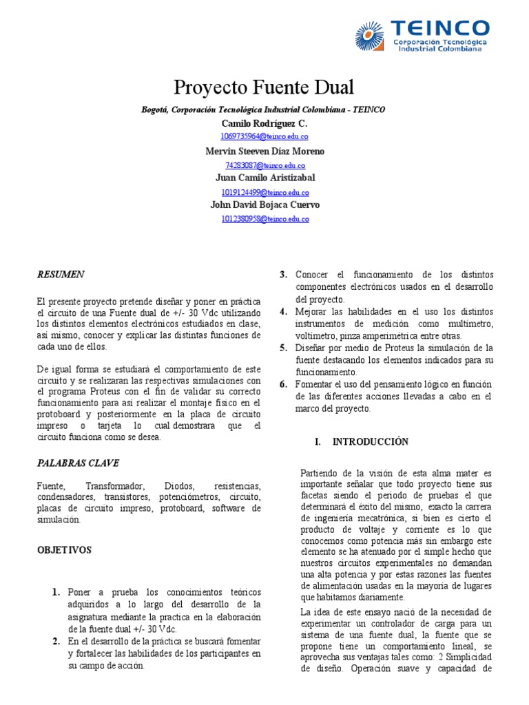 Fuente Dual | PDF | Electrónica | Red eléctrica