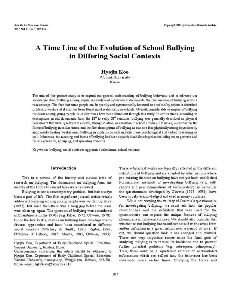 Bullying History | PDF | Bullying | Violence