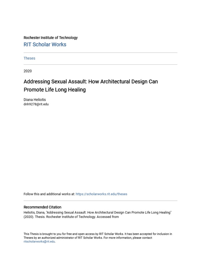 Addressing Sexual Assault - How Architectural Design Can Promote L ...