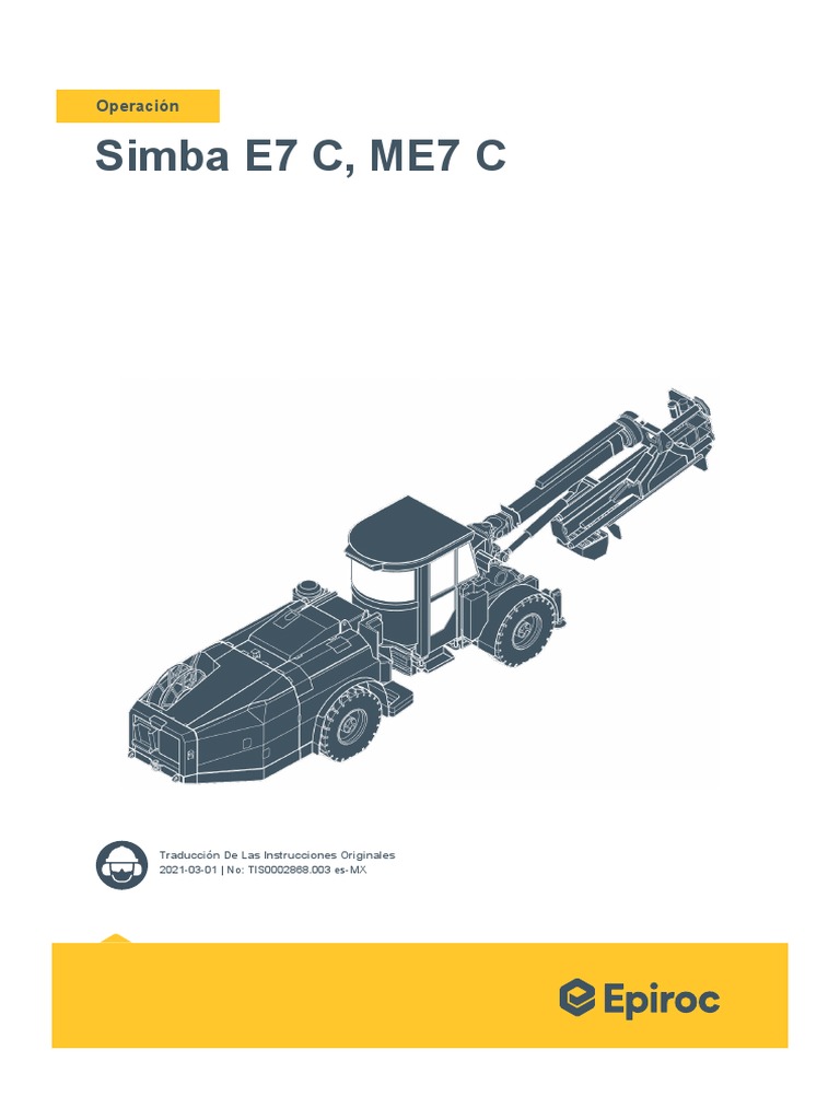 TIS0002868.003 Es-MX Simba E7 C, ME7 C - Operation | PDF | Eje | Bomba