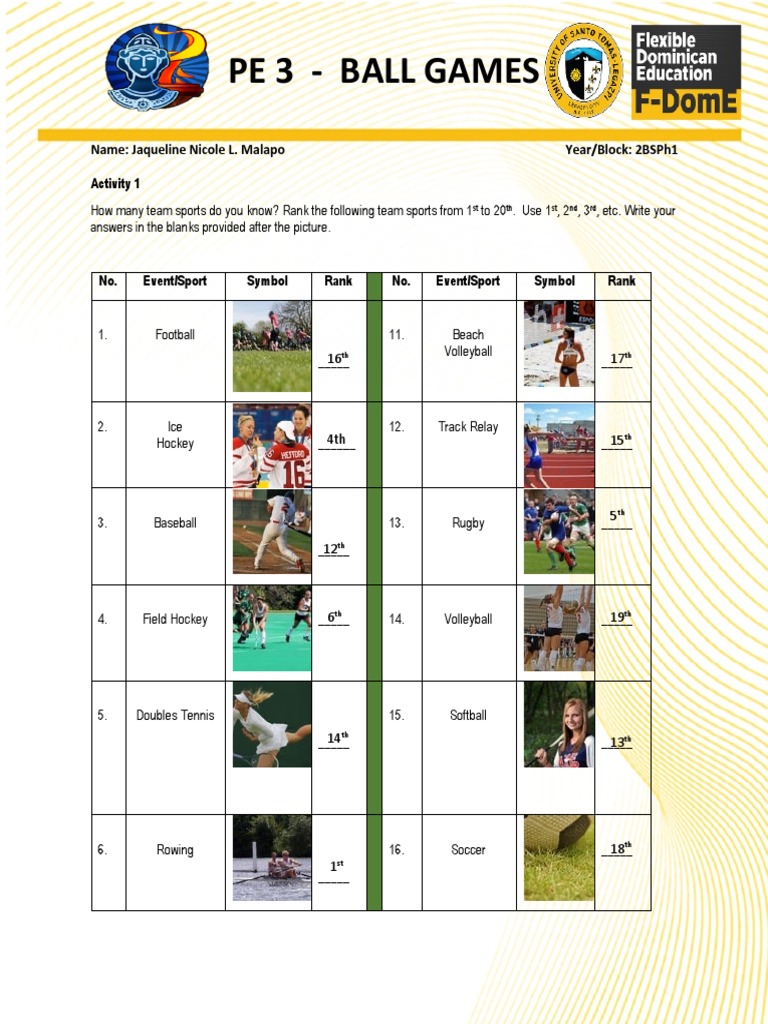 Malapo 2BSPh1 - PE Midterm Module | PDF | Volleyball | Sports