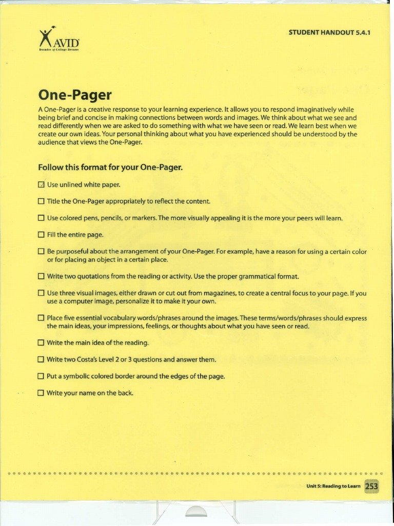 AVID One Pager | PDF