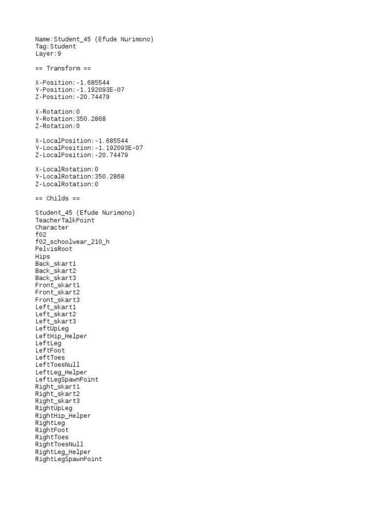 Student - 45 (Efude Nurimono) Infos | PDF