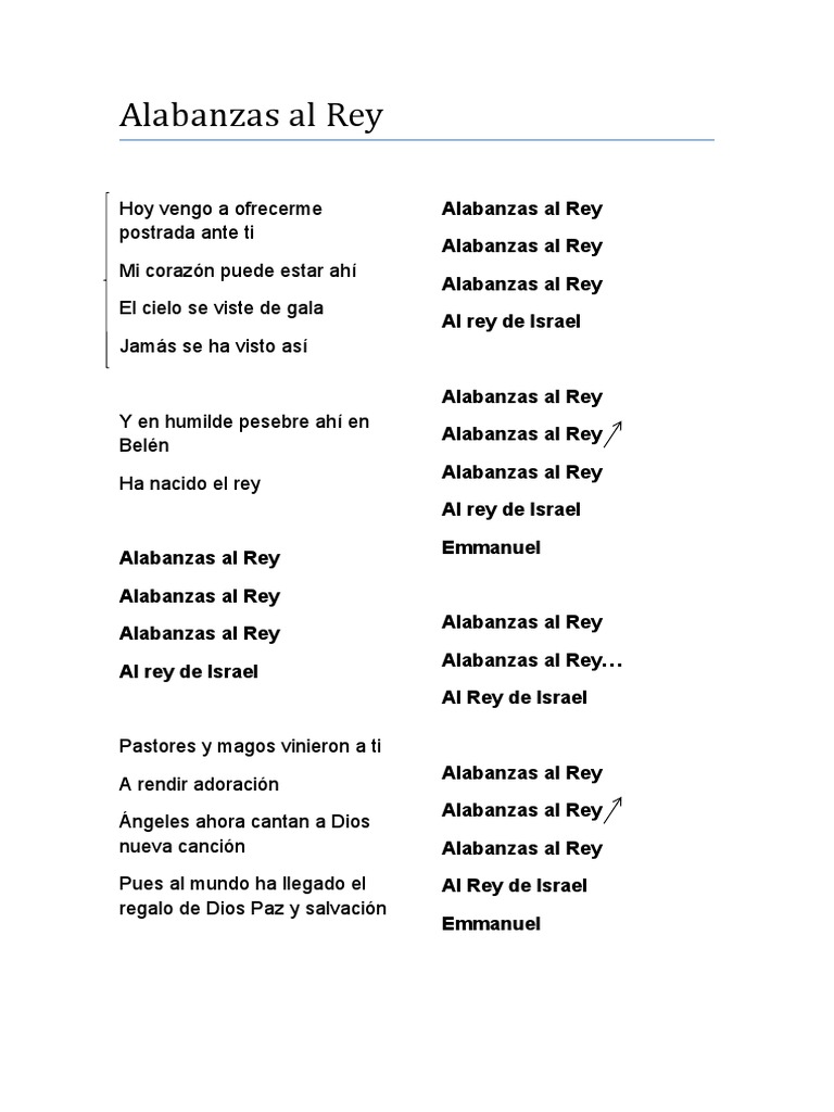 Alabanzas Al Rey | PDF