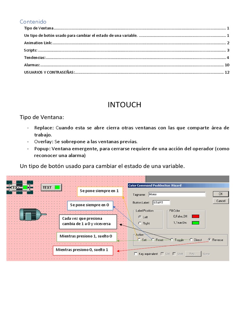 Configuración de Ventanas y Scripts en InTouch | PDF | Ventana ...