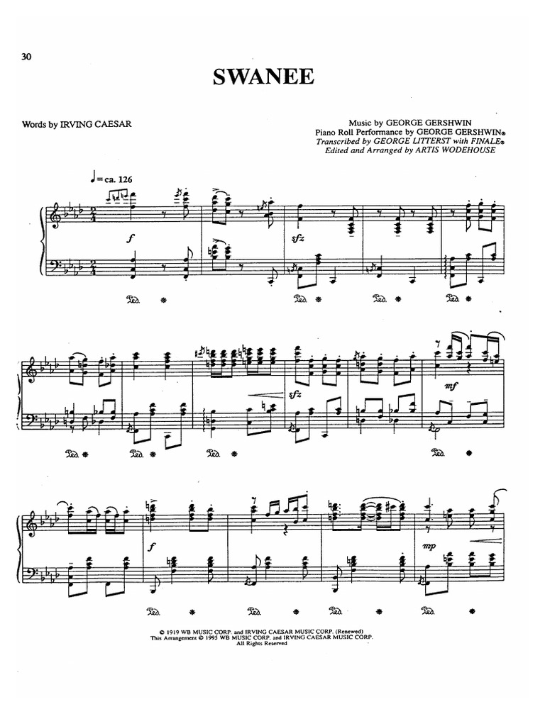 Gershwin - Swanee | PDF
