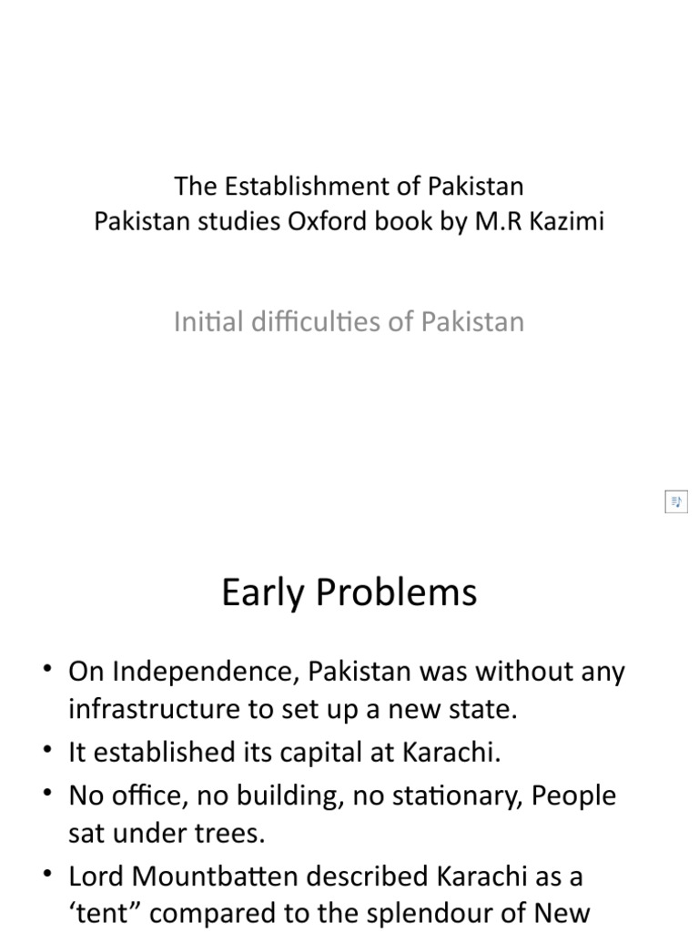 Initial Problems of Pakistan | PDF | Politics | Travel