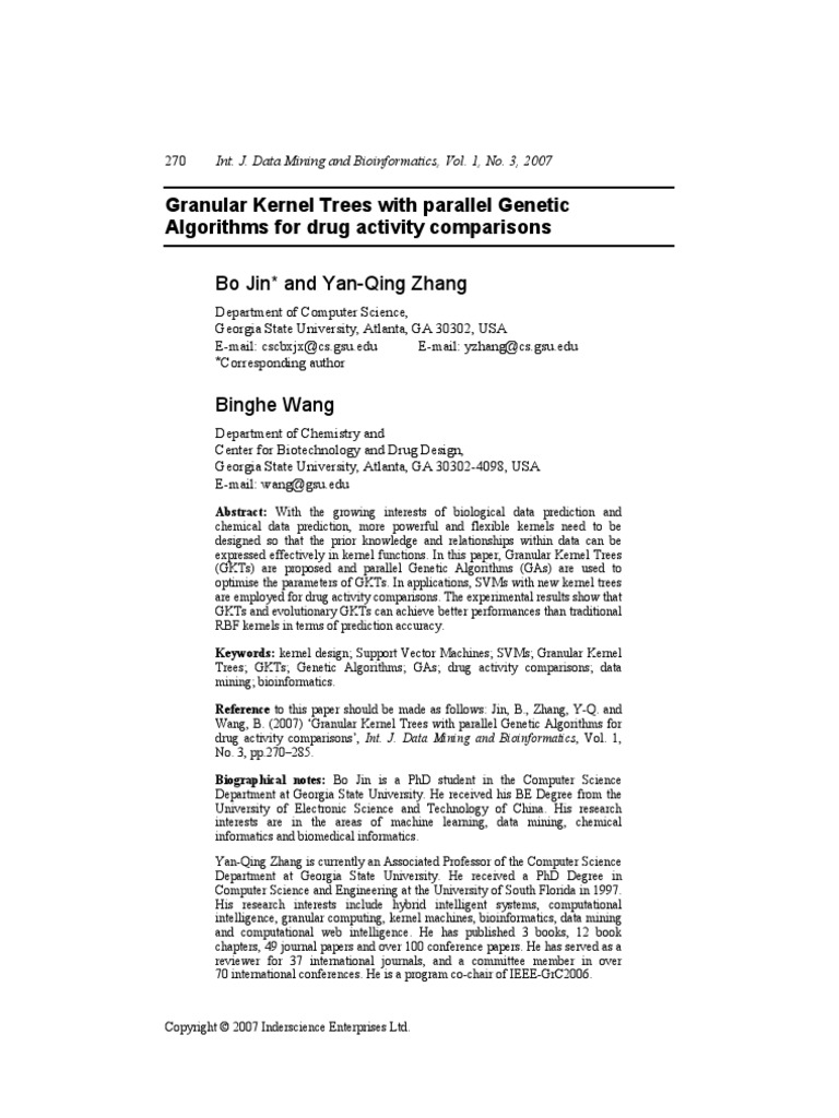 Granular Kernel Tree | PDF | Support Vector Machine | Parallel Computing