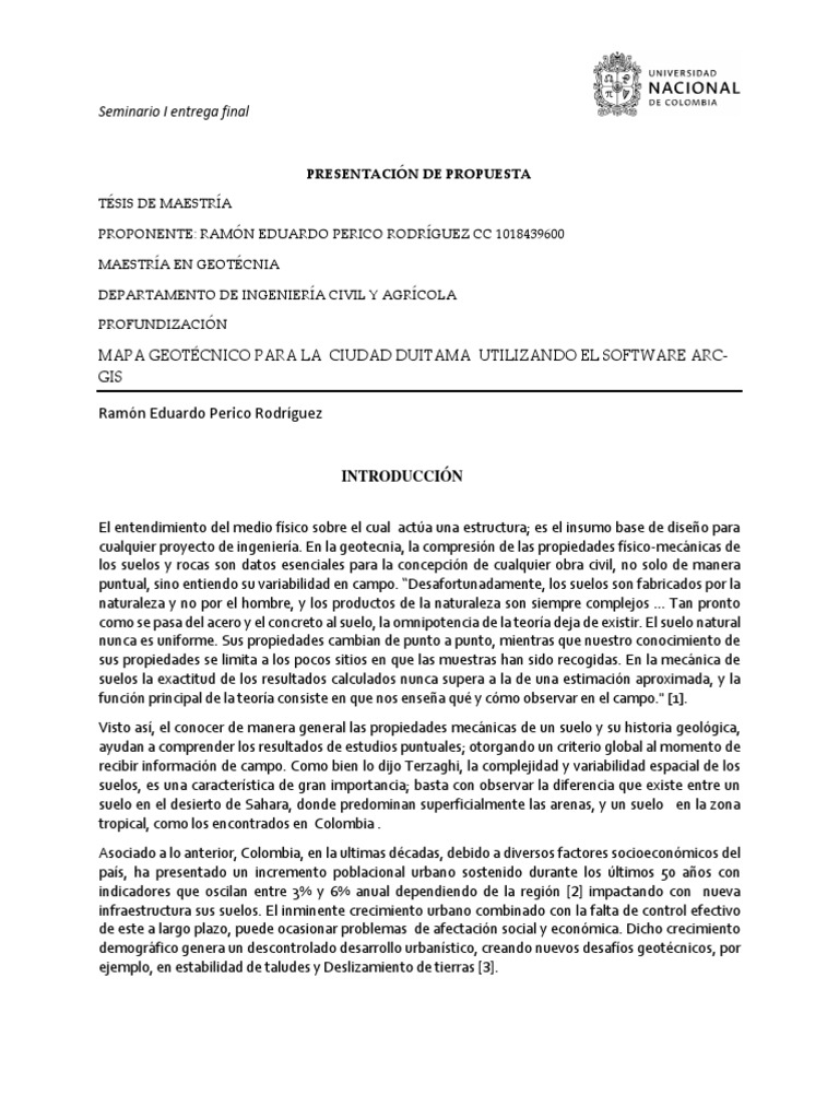 Tesis Mapa Geotecnico de Duitama | PDF | Sistema de información ...