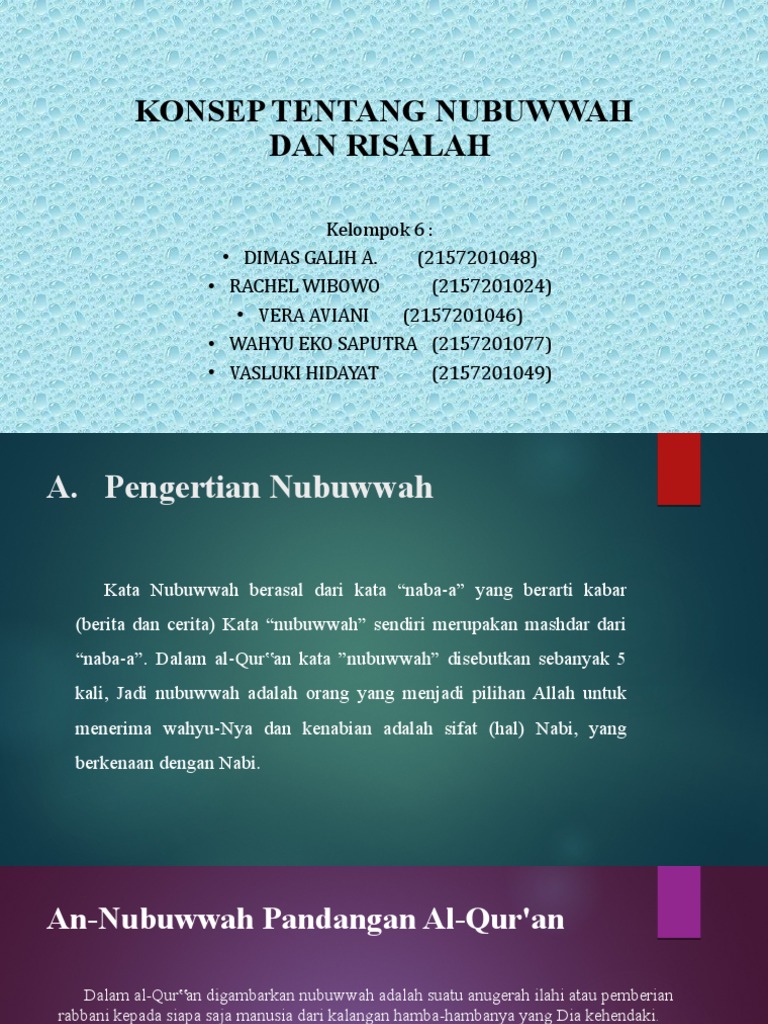 Konsep Tentang Nubuwwah Dan Risalah | PDF