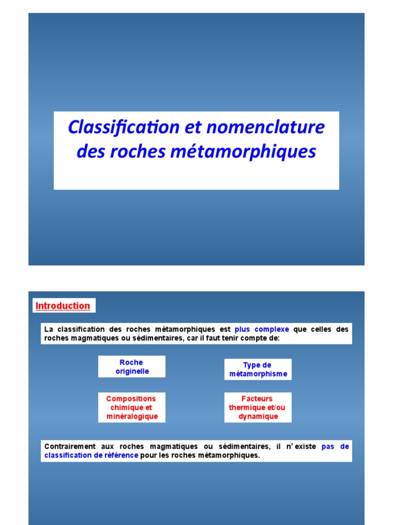 Cours Métamorphisme Suite | PDF | Roche magmatique | Pétrologie
