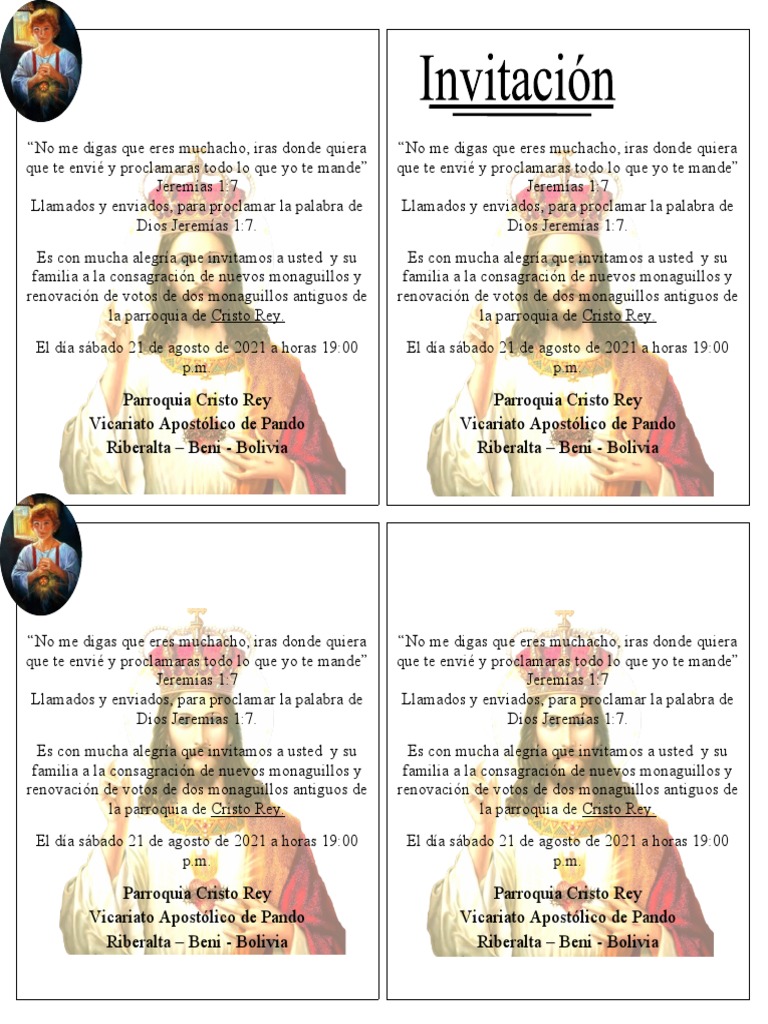 Invitacion Cristo Rey | Descargar gratis PDF | Jesús | Mesianismo