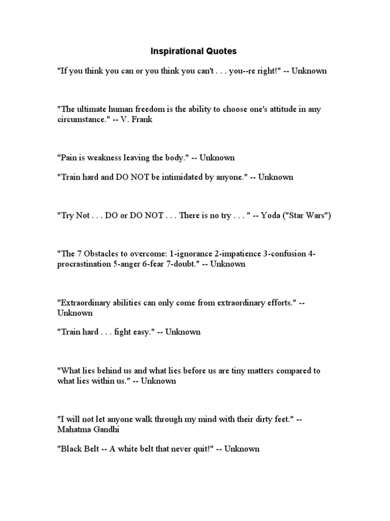 Inspirational Quotes | PDF
