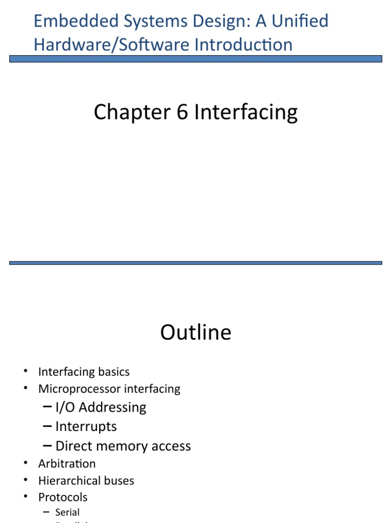 Embedded Systems Design: A Unified Hardware/Software Introduction | PDF | Input/Output | Central ...