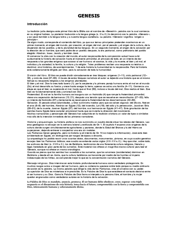 Genesis Autor Moisés | PDF | Libro del Génesis | Jardín del Edén