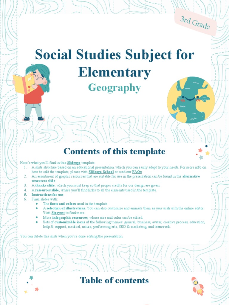 Social Studies Subject For Elementary - 3rd Grade - Geography by ...