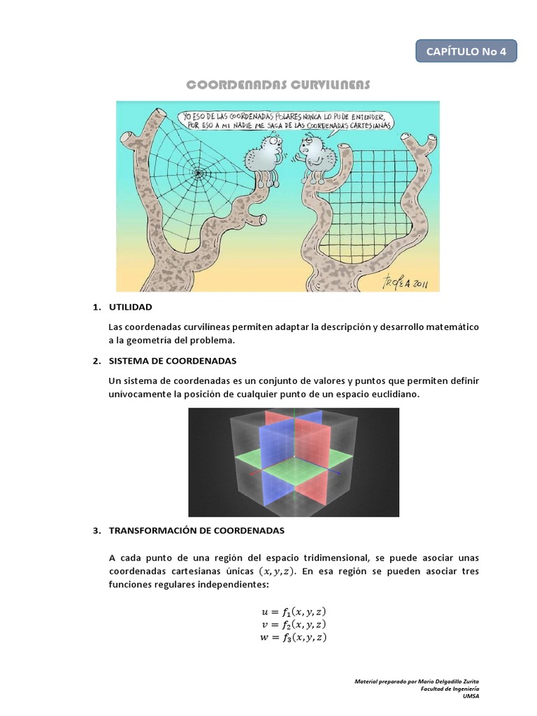 Coordenadas Curvilineas | PDF | Sistema coordinado | Vector Euclidiano