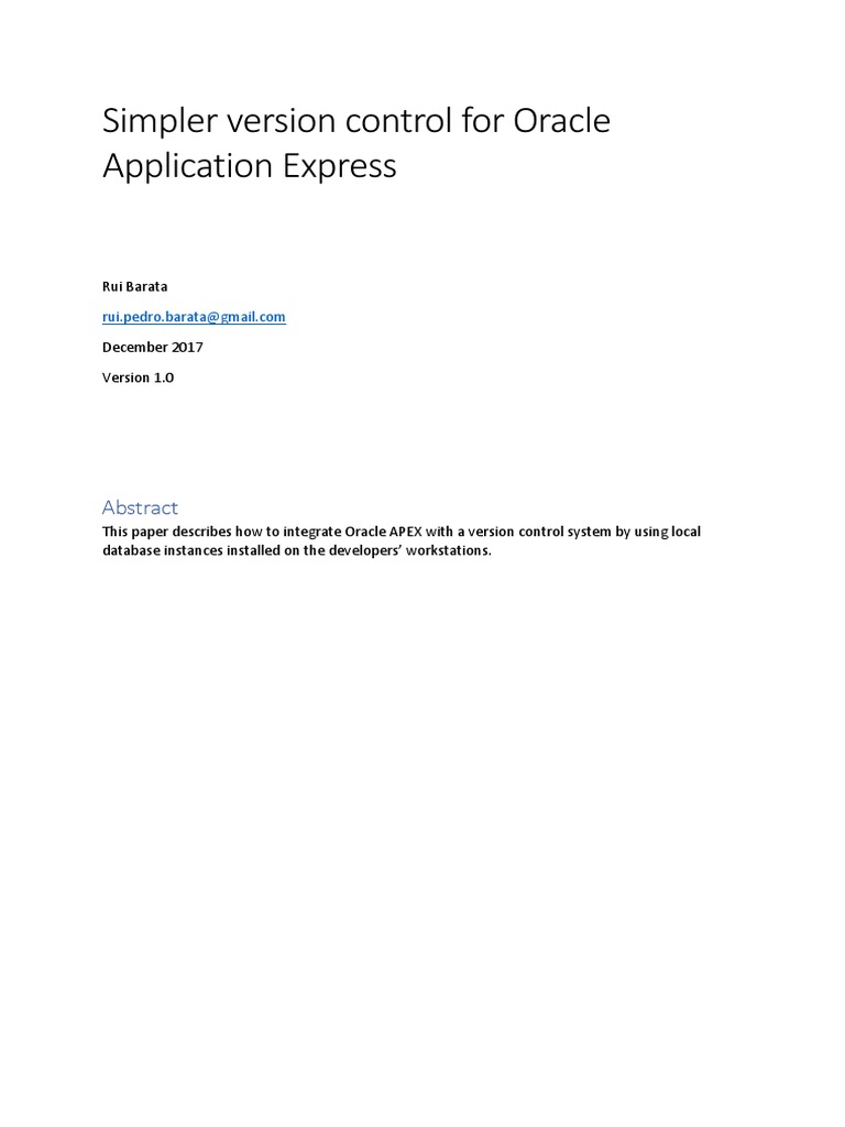 How To Integrate Oracle APEX With Subversion | PDF | Databases ...