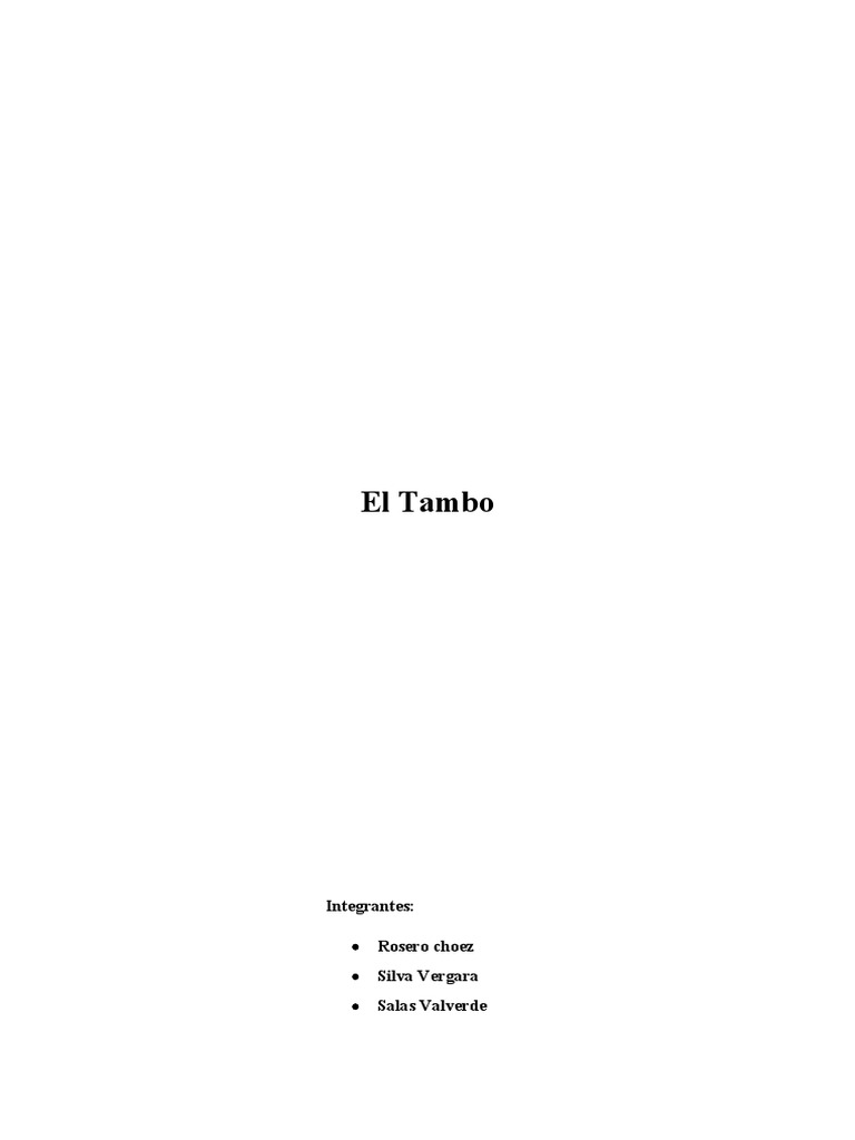 El Tambo | PDF