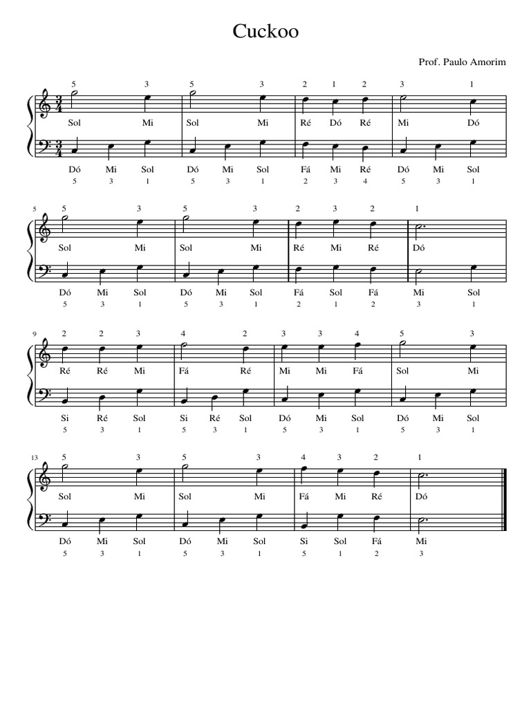 Cuckoo | PDF | Escalas musicales | Pitch (Música)