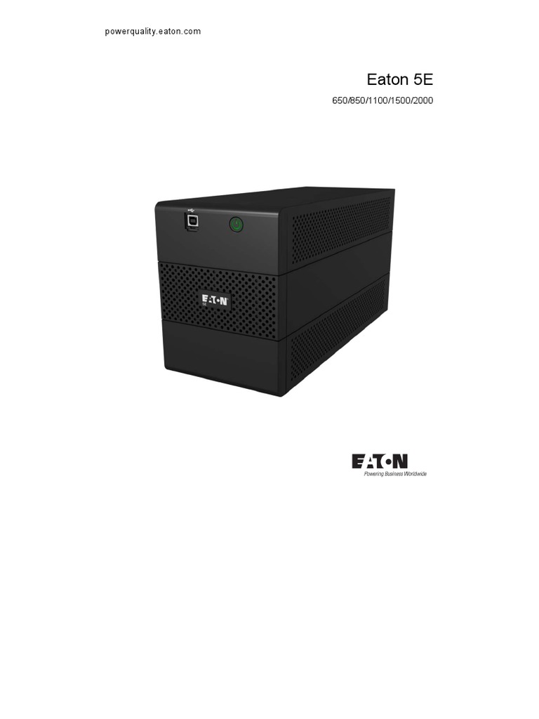 Eaton 5E UPS User Manual | PDF | Mains Electricity | Power Inverter