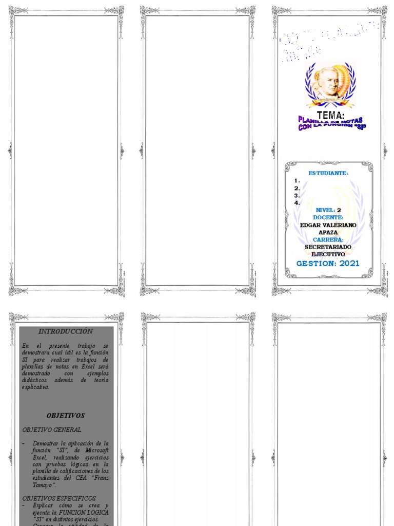 Triptico 78916802 | PDF | Microsoft Excel | Informática