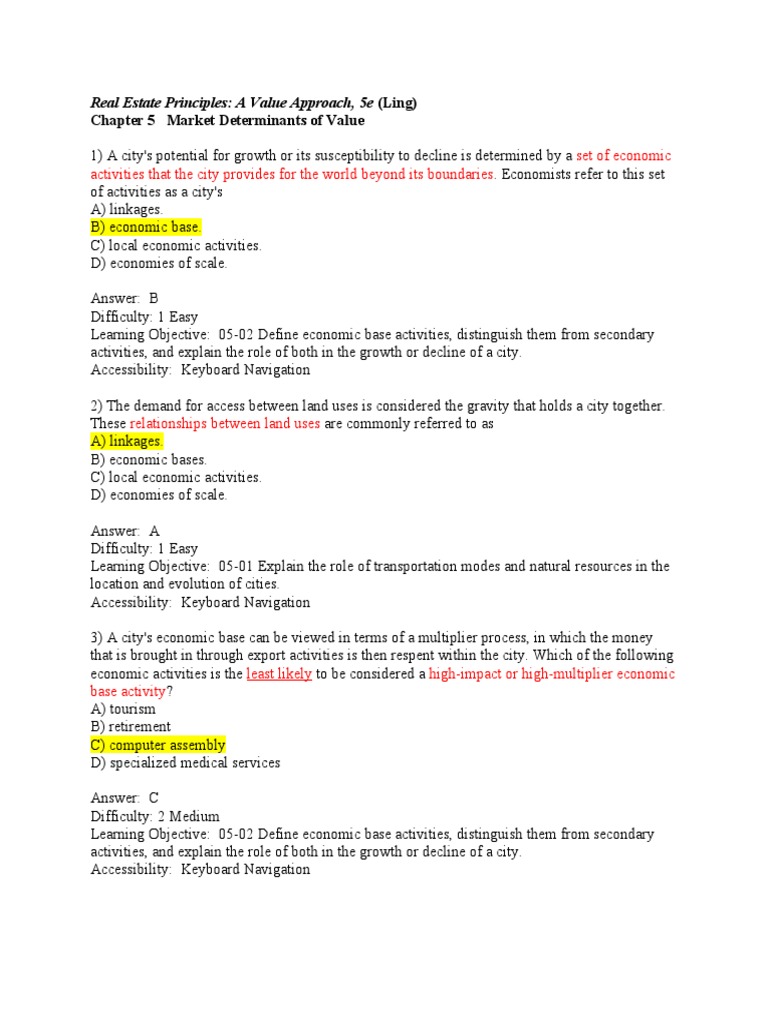 Ch5 - Test Bank | PDF | Economics | Economic Growth