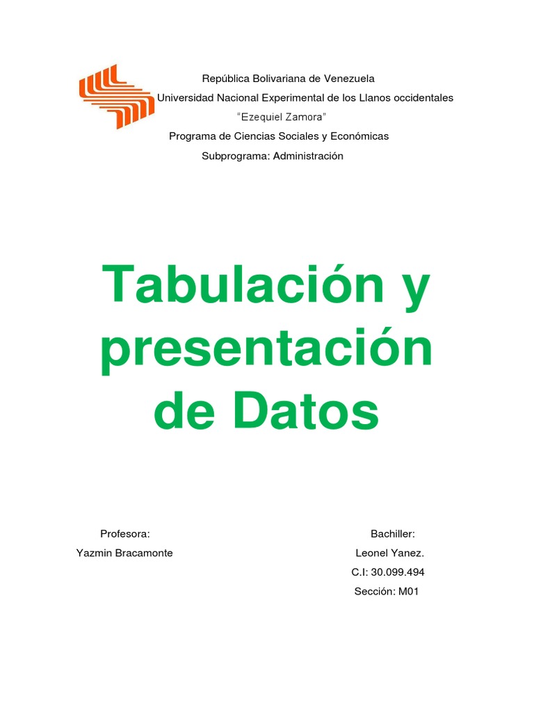 Tabulacion y Presentacion de Datos | PDF | Nivel de medida | Histograma