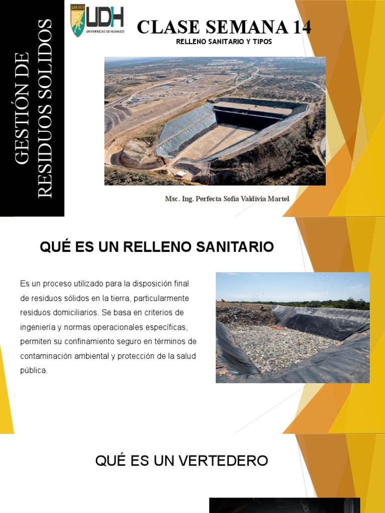 Tipos de Rellenos Sanitarios | PDF | Vertedero | Residuos