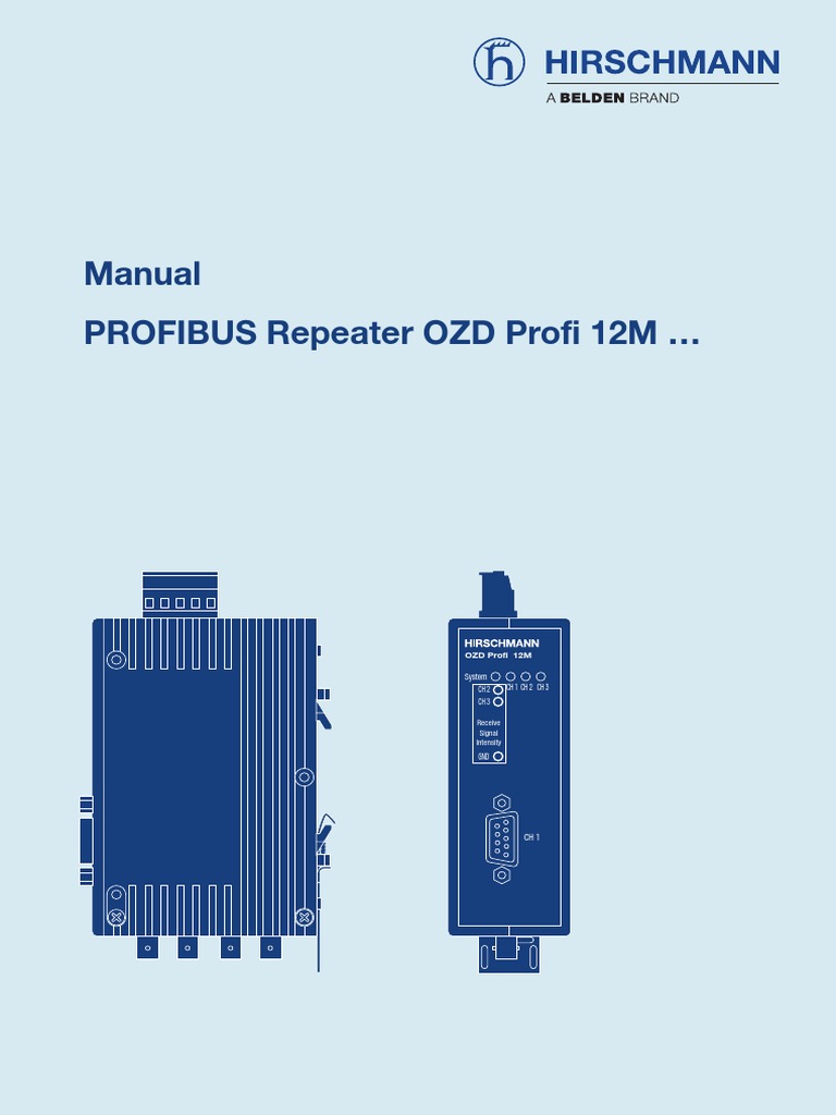Manual PROFIBUS Repeater OZD Profi 12M | PDF | Network Topology | Bit Rate