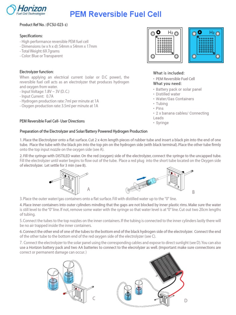 Horizon Reversible Fuel Cell | Download Free PDF | Fuel Cell ...