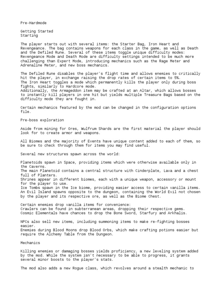 A Comprehensive Guide to Pre-Hardmode and Early Hardmode Progression in ...