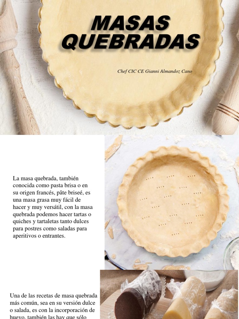 Masas Quebradas | PDF | Mantequilla | Huevo como alimento