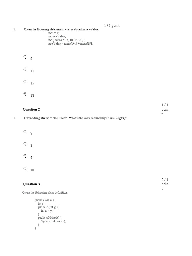 Z - Extra Practice Answers | PDF | Class (Computer Programming ...