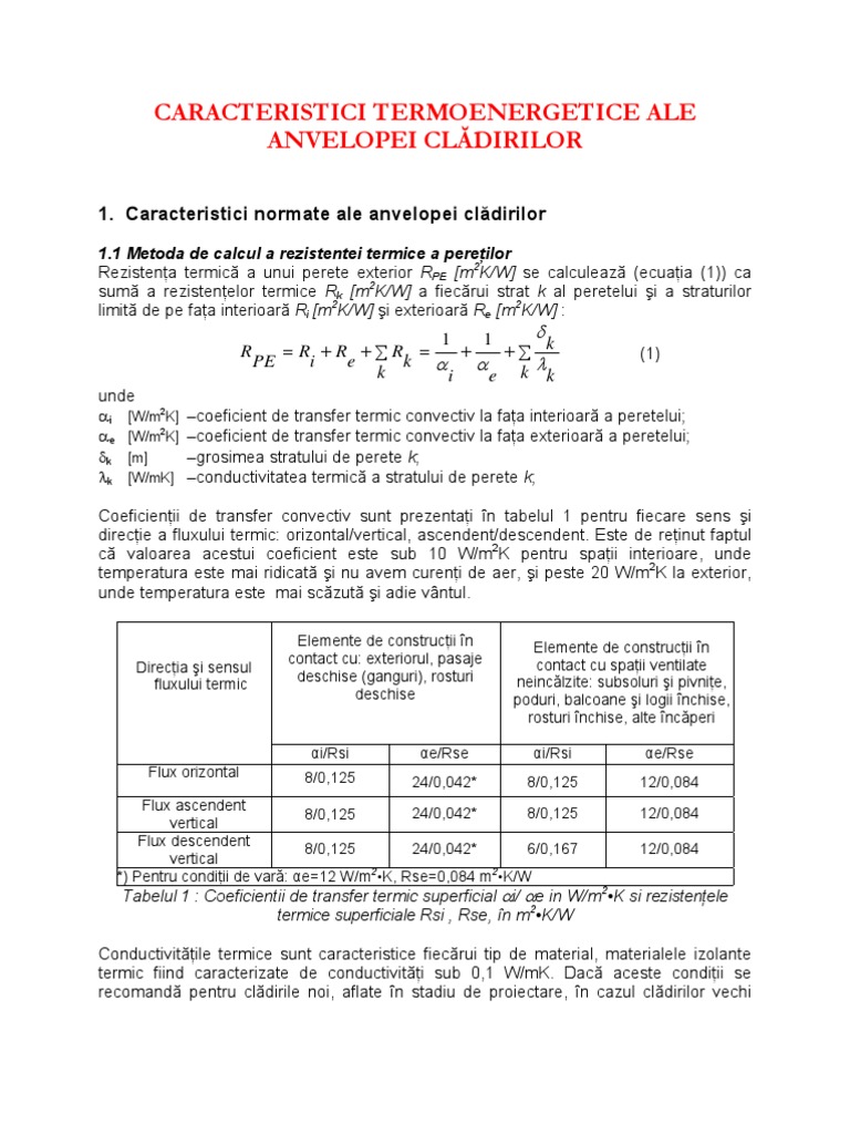 Calcul Rezistenta Termica | PDF