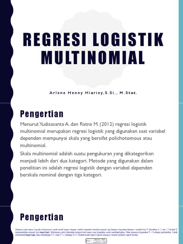 4 Regresi Log Multinomial | PDF