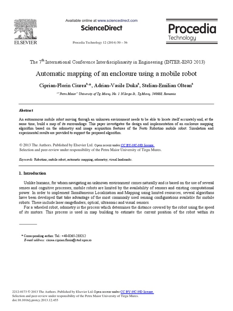 Automatic Mapping Mobile Robot | PDF | Public Sphere | Elsevier