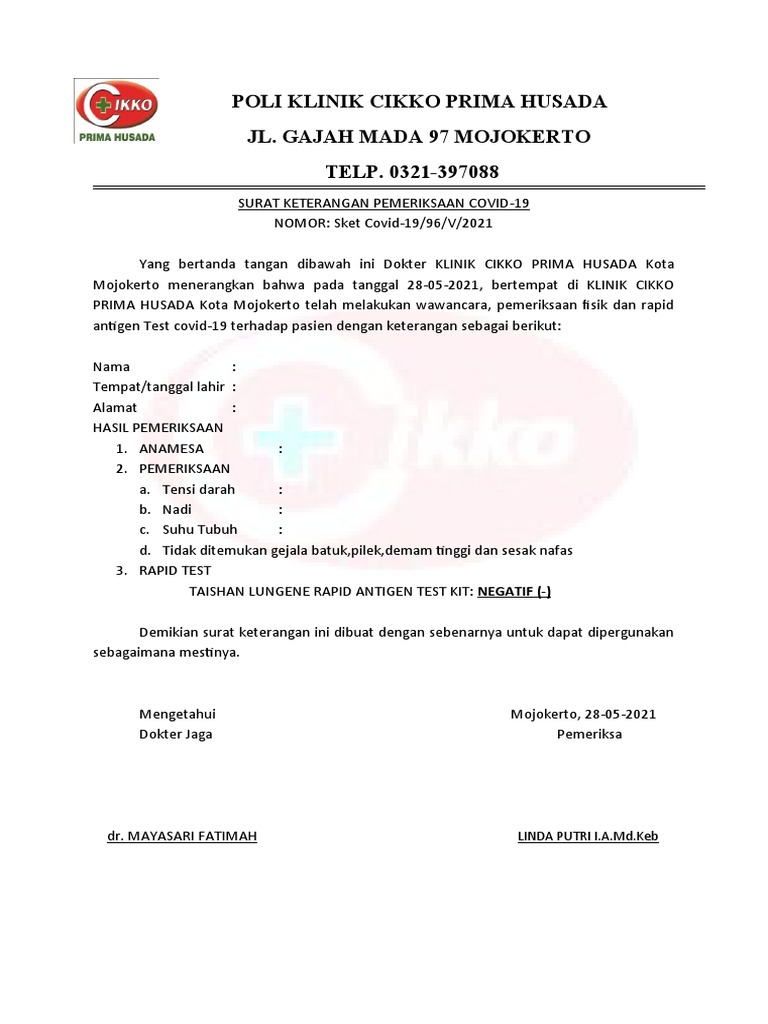 Form Antigen Kosongan | PDF