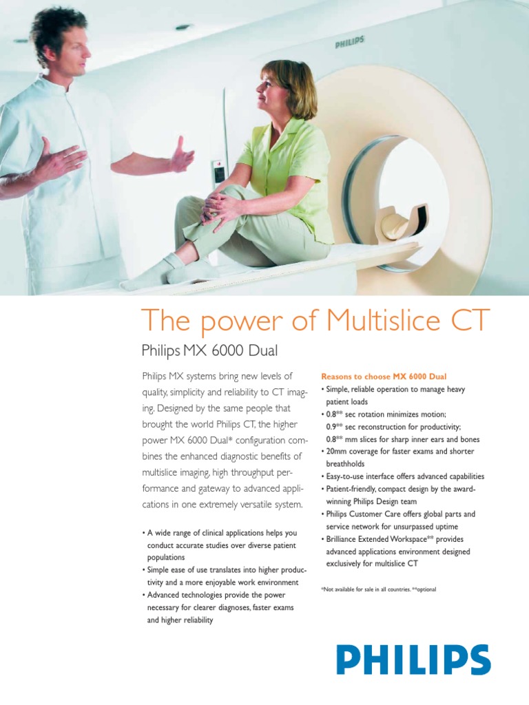 The Power of Multislice CT: Philips MX 6000 Dual | PDF | Ct Scan ...