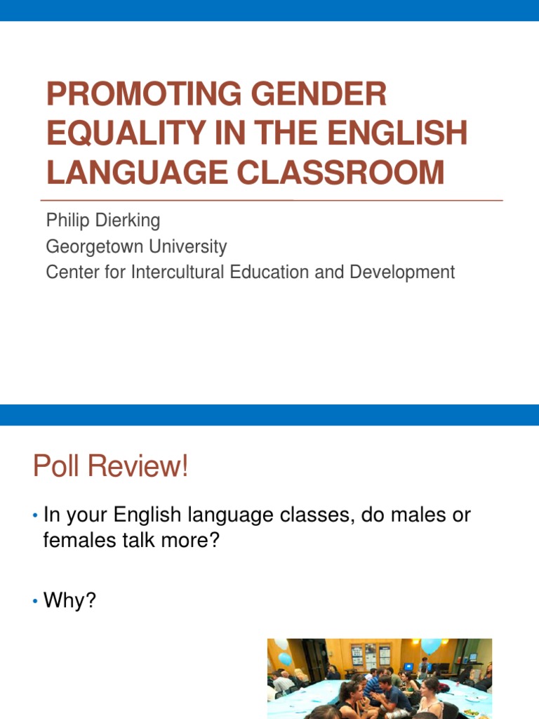 Promoting Gender Equality in The English Language Classroom | PDF ...