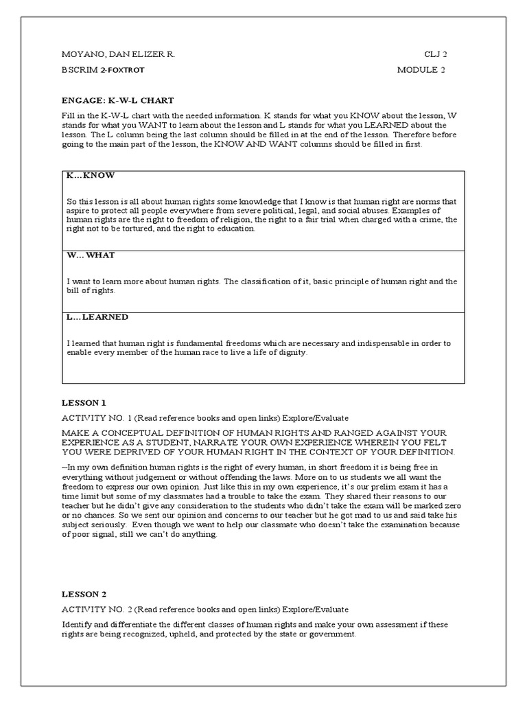 Module 2 - CLJ | PDF | Human Rights | Rights