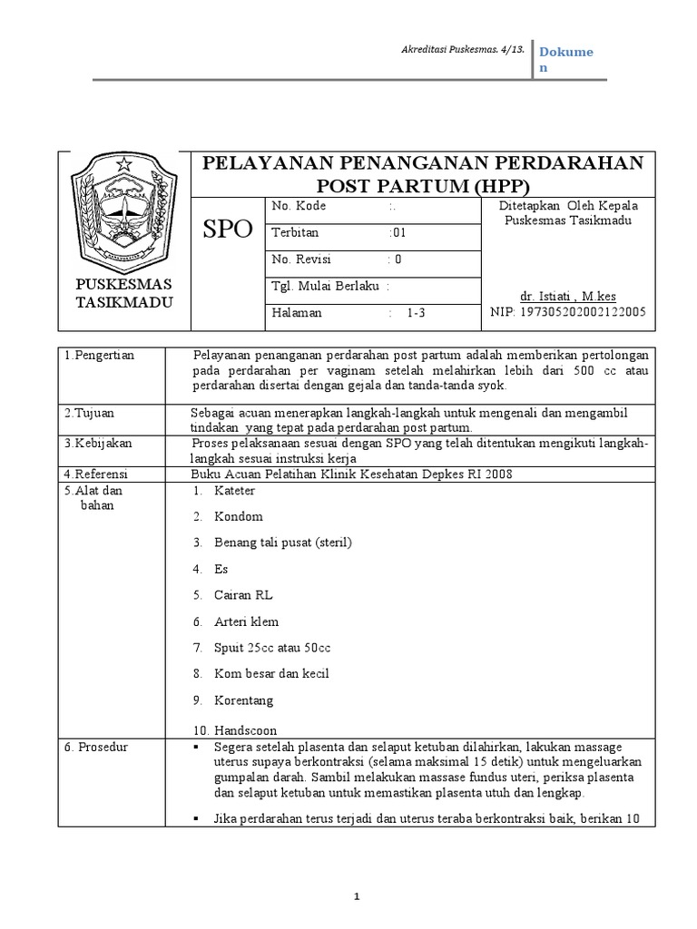 Sop HPP | PDF