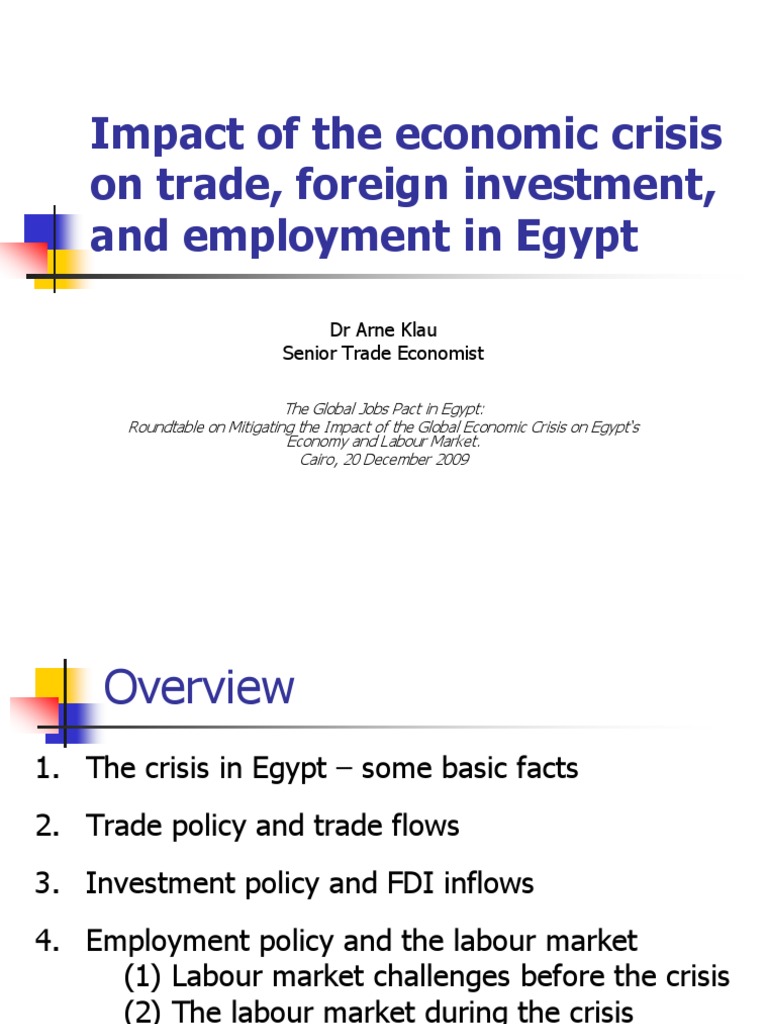 Impact of The Economic Crisis On Trade, Foreign Investment, and ...